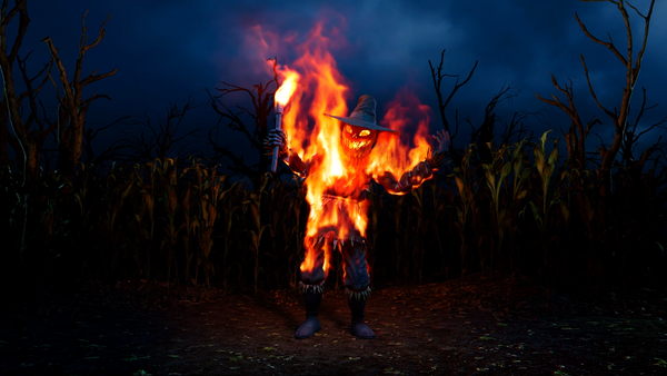 Legends of Halloween: Scarecrow Fire & Lightning - AtmosFX Decorations ...