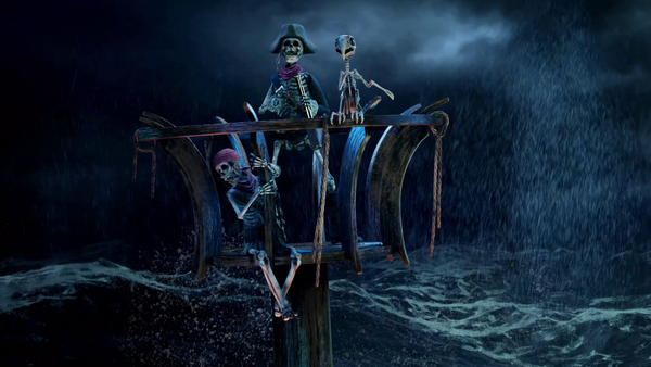 Pirates at Sea - Bone Chillers: Pirates - AtmosFX Digital Decorations